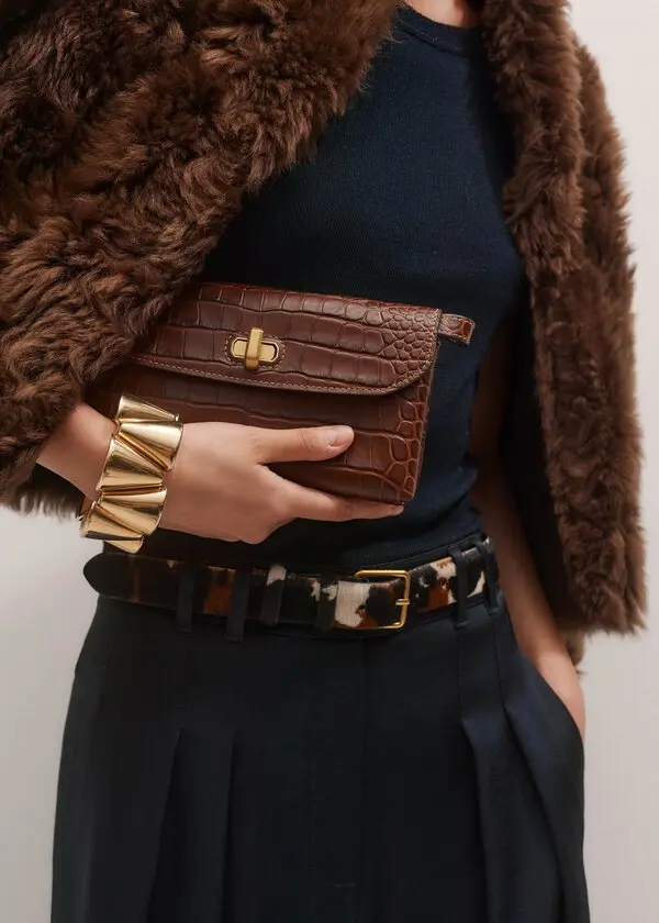 ME+EM Double Pleat Wide-leg Satin Crepe Trousers - Midnight Navy