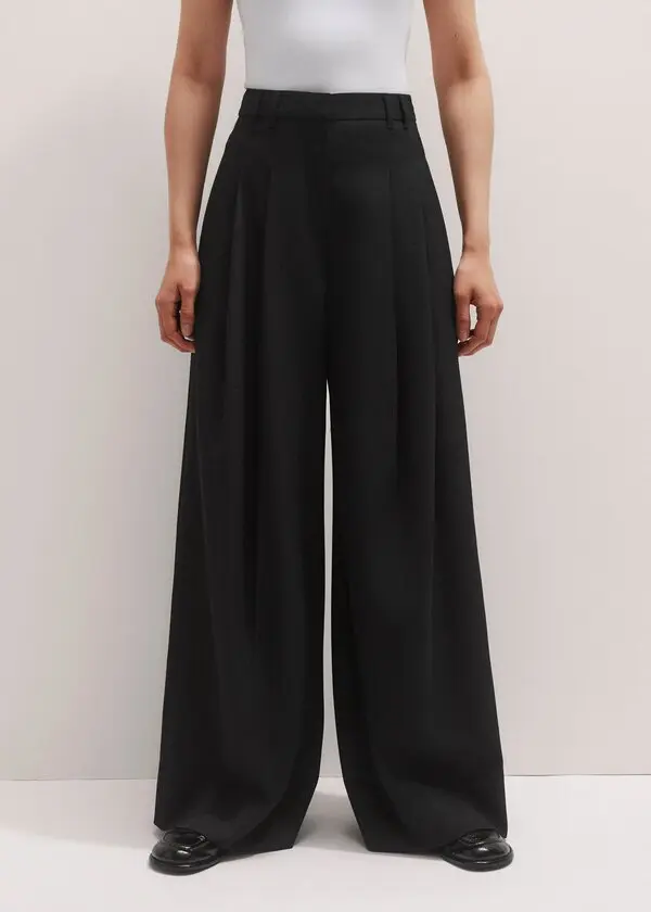 ME+EM Wide-leg Pleat Pant