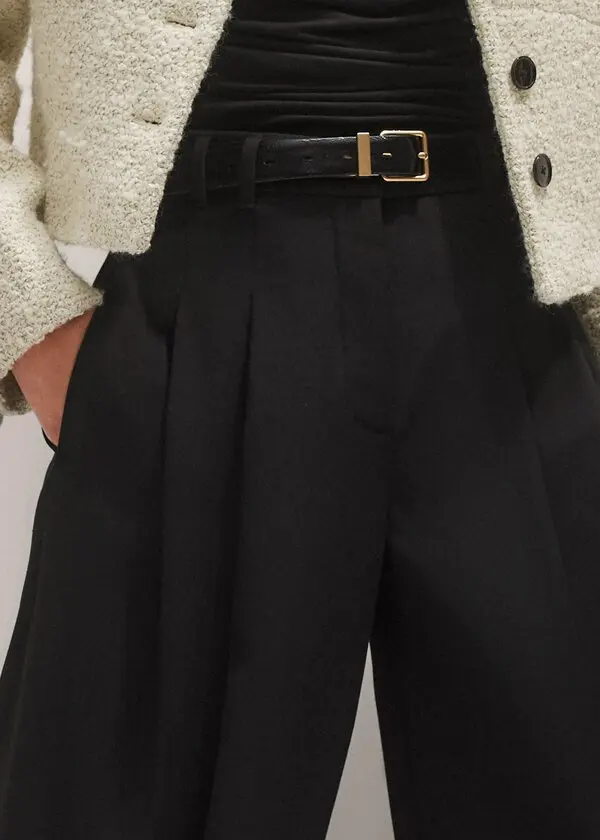 ME+EM Wide-leg Pleat Pant