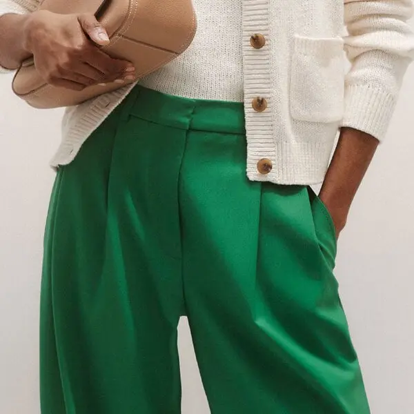 ME+EM Tailored Exaggerated Tapered Trousers