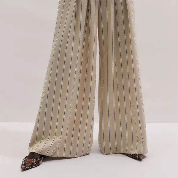ME+EM Ultra-wide Leg Striped Tailored Trousers