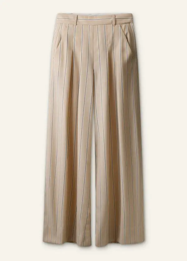 ME+EM Ultra-wide Leg Striped Tailored Trousers