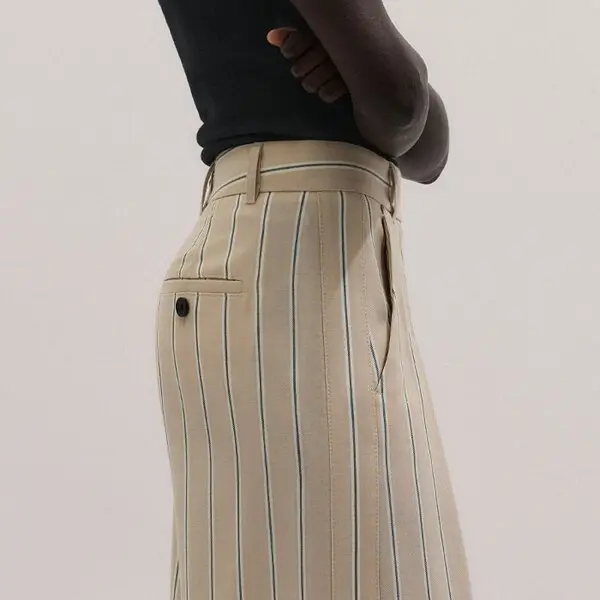 ME+EM Ultra-wide Leg Striped Tailored Trousers