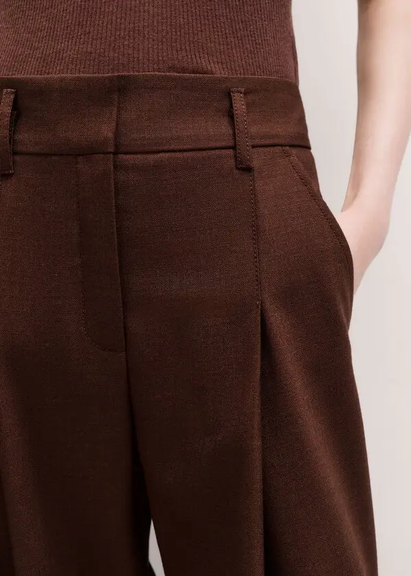 ME+EM Pleated Wide-leg Trousers
