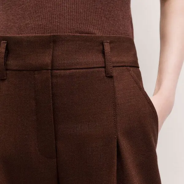 ME+EM Pleated Wide-leg Trousers