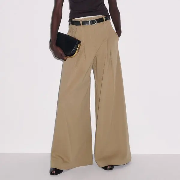 ME+EM Very Wide-leg Pleated Trousers