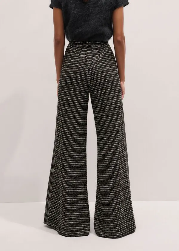 ME+EM Wide-leg Striped Trousers