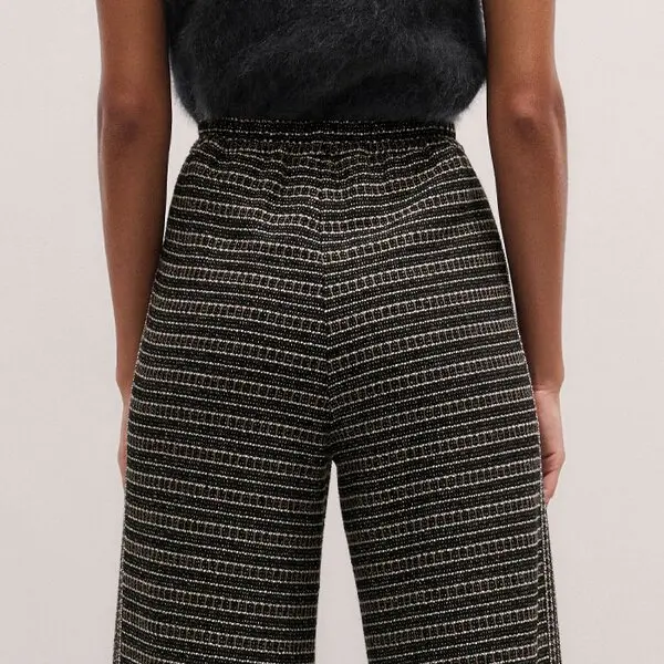 ME+EM Wide-leg Striped Trousers