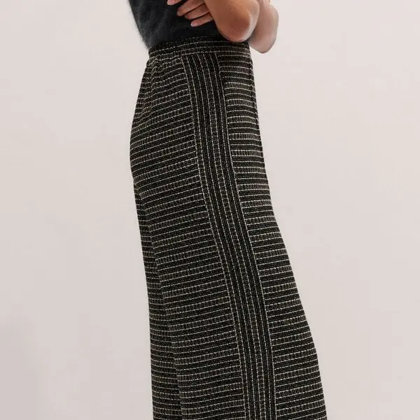 ME+EM Wide-leg Striped Trousers