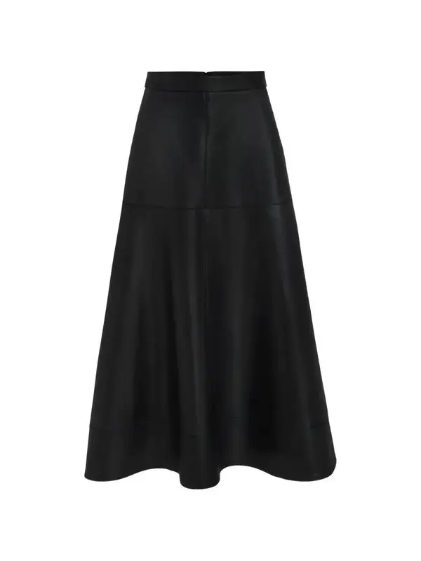 Karl Lagerfeld Faux-leather Panelled Flared Skirt