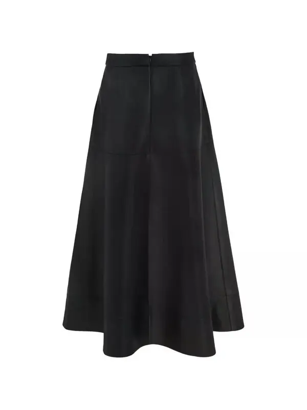 Karl Lagerfeld Faux-leather Panelled Flared Skirt