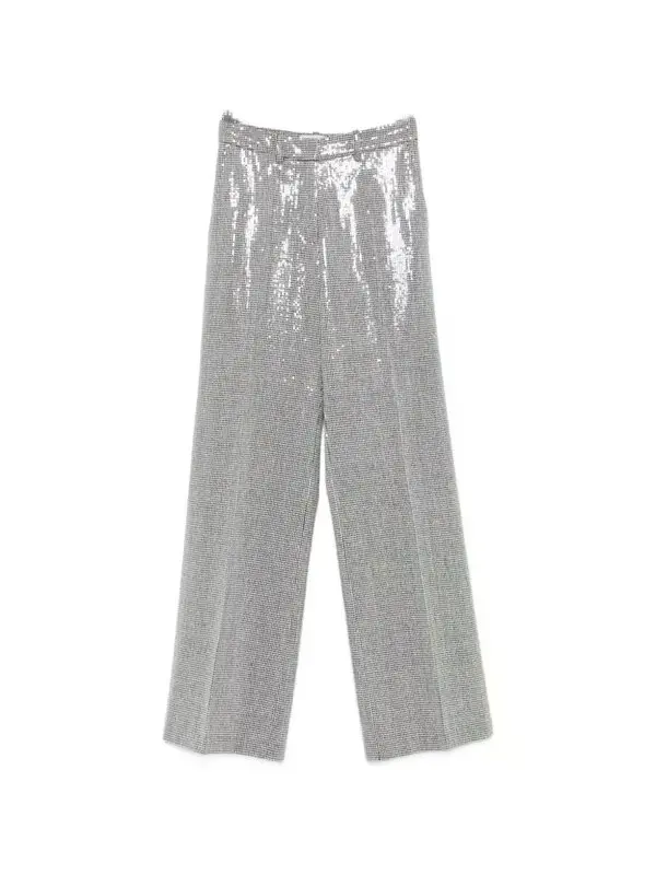 ERMANNO FIRENZE Sequin-embellished Houndstooth Trousers