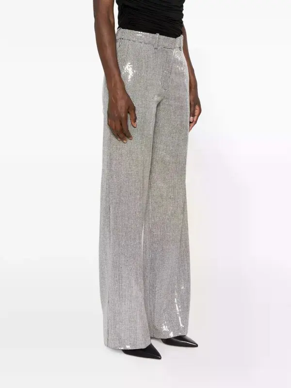 ERMANNO FIRENZE Sequin-embellished Houndstooth Trousers