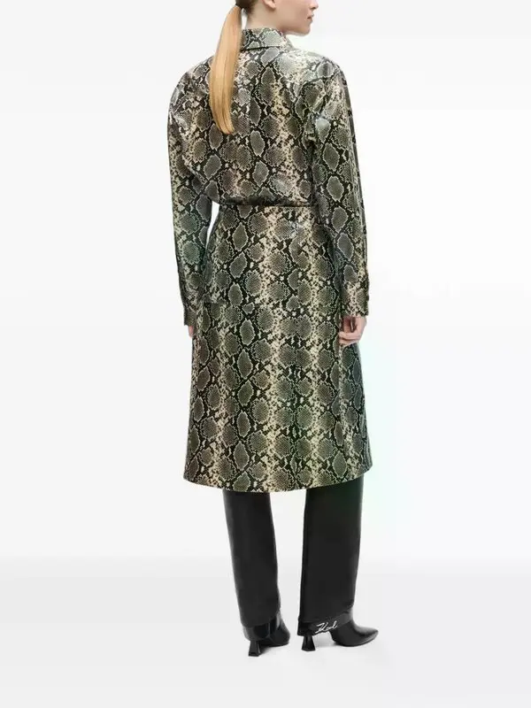 Karl Lagerfeld Faux Python Midi Skirt