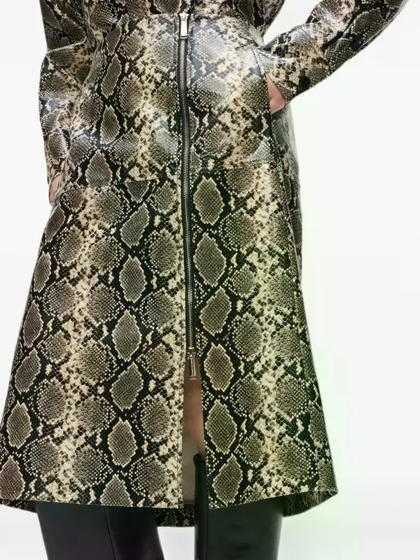 Karl Lagerfeld Faux Python Midi Skirt