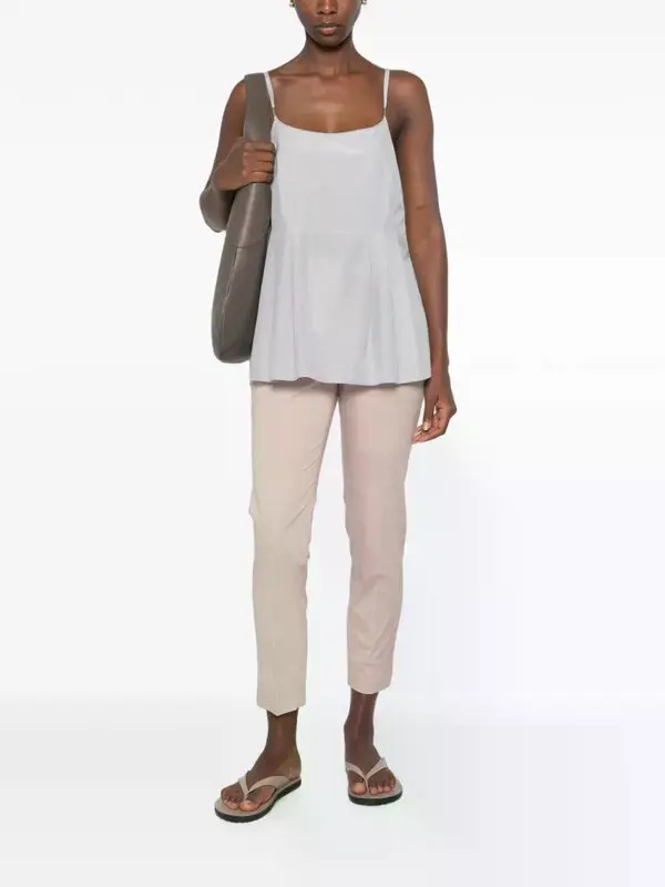 Peserico Bead-embellished Crop Trousers - Neutrals