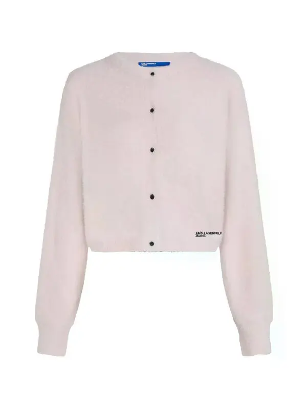 Karl Lagerfeld Cardigan With Logo Detail - Pink