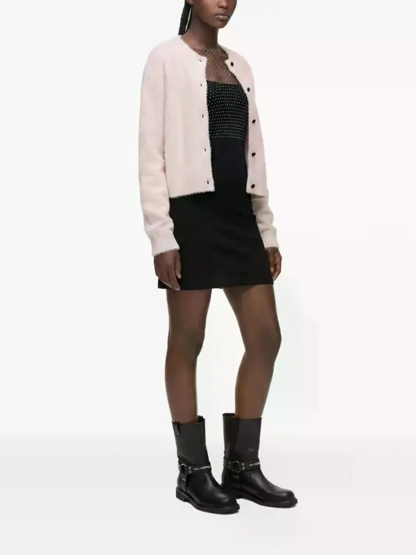 Karl Lagerfeld Cardigan With Logo Detail - Purple