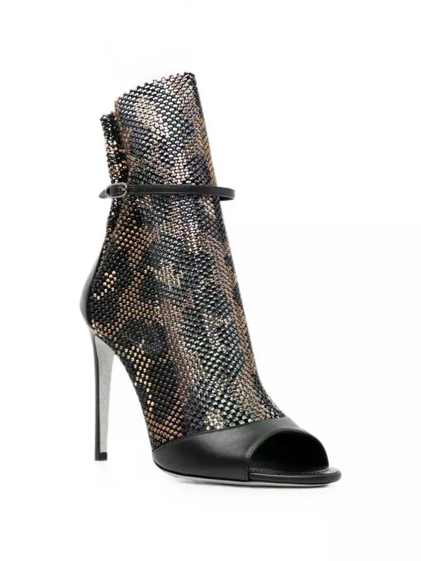 Rene Caovilla 105mm Galaxia Leopard-print Sandals