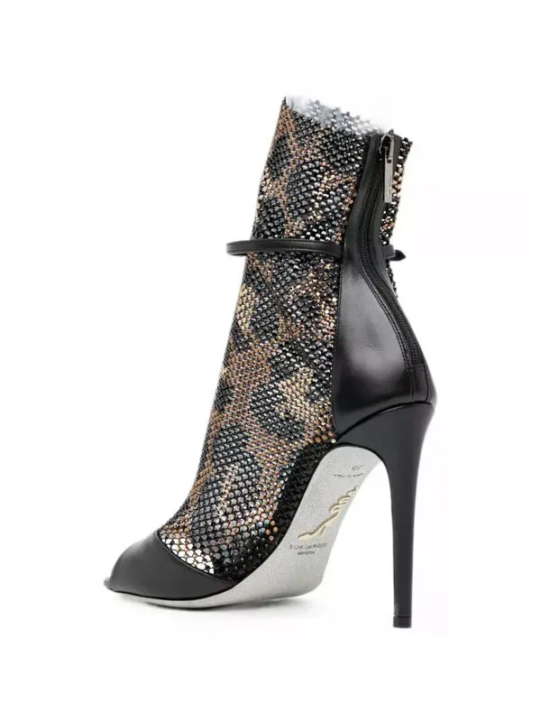 Rene Caovilla 105mm Galaxia Leopard-print Sandals