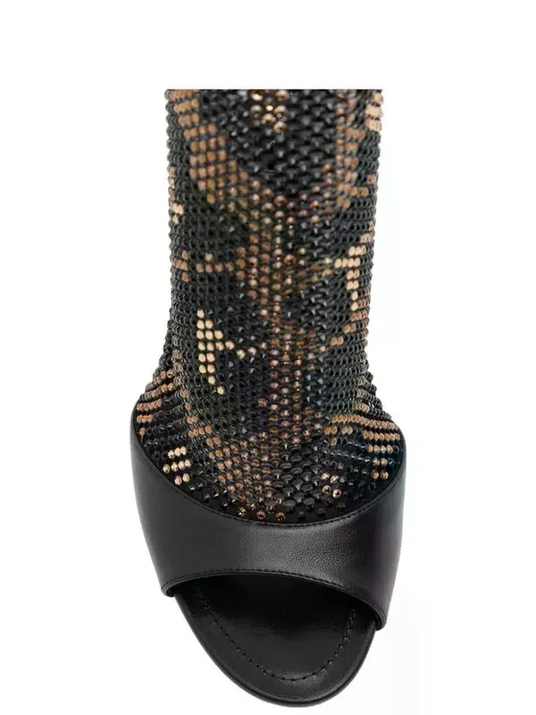 Rene Caovilla 105mm Galaxia Leopard-print Sandals
