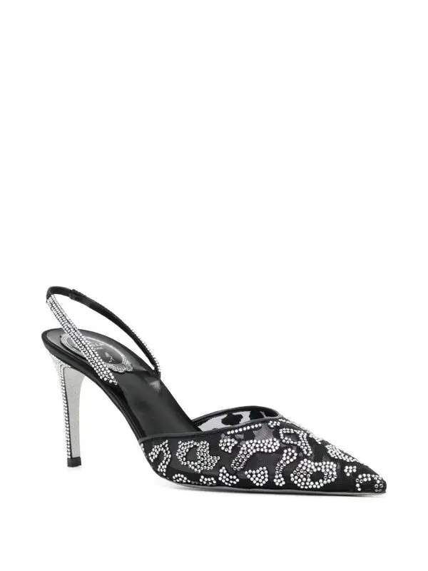 Rene Caovilla 80mm Allura Crystal-embellished Pumps