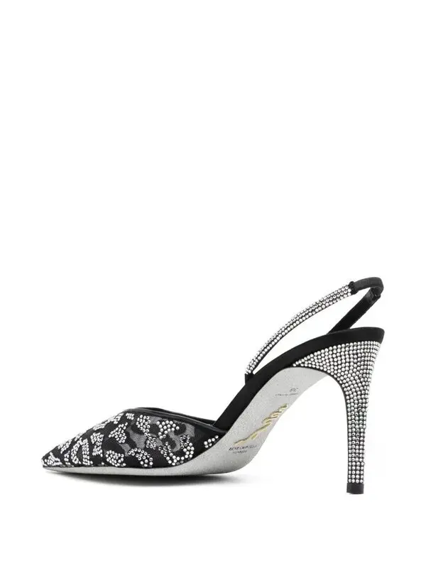 Rene Caovilla 80mm Allura Crystal-embellished Pumps