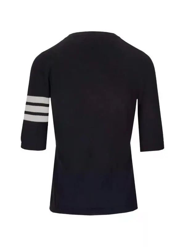 LA ROSE Striped Sleeve Wool T-shirt