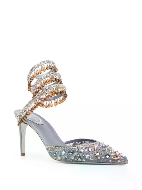 Rene Caovilla 100mm Christy Crystal-embellished Pumps