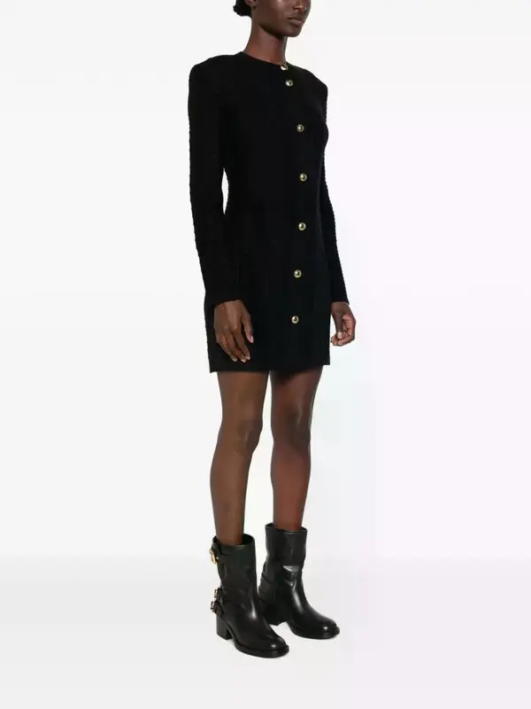 TWINSET Cable-knit Button-front Mini Dress