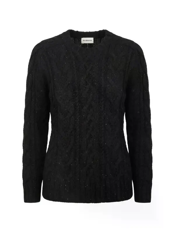 P.a.r.o.s.h Cable-knit Sequin-embellished Sweater
