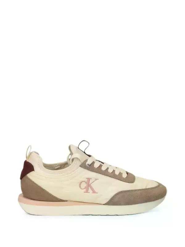 Calvin Klein Suede-panelled Logo-embroidered Runner Sneakers