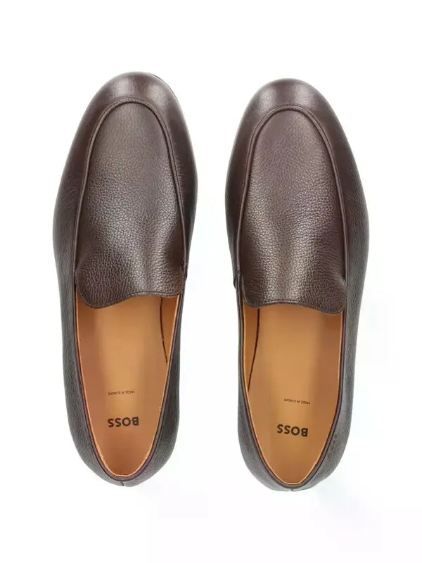 BOSS Grainy Leather Loafers