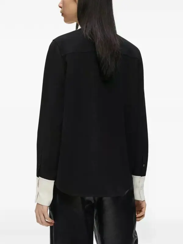 Karl Lagerfeld Contrast Collar Long Sleeve Shirt