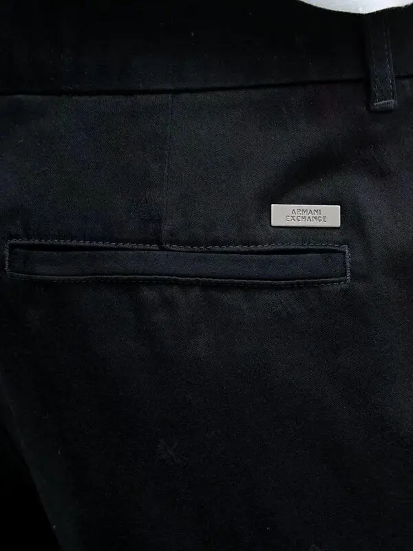 Armani Exchange Monogram Pattern Elasticated Cuff Trousers
