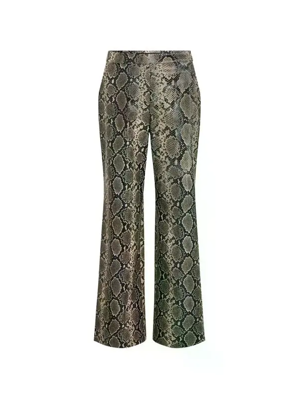 Karl Lagerfeld Faux-python Flared Pants