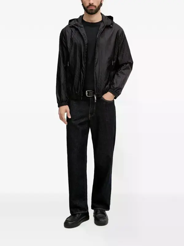 Armani Exchange Logo Monogram Hooded Zip-up Jacket