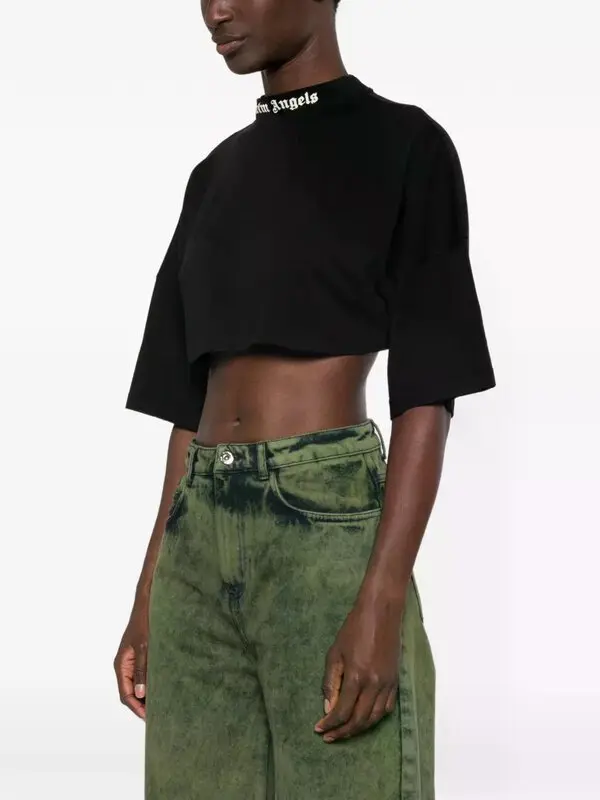 Palm Angels Cropped Logo T-shirt