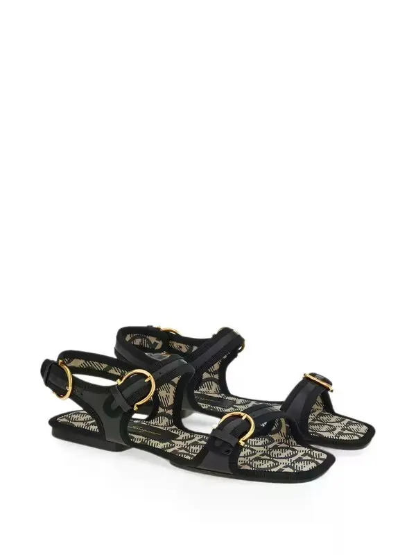FERRAGAMO Gancini Buckle-fastening Sandals - Neutrals