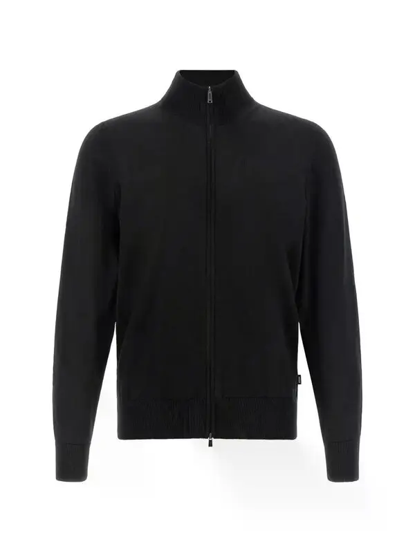 BOSS Merino Wool Zip-up Sweater