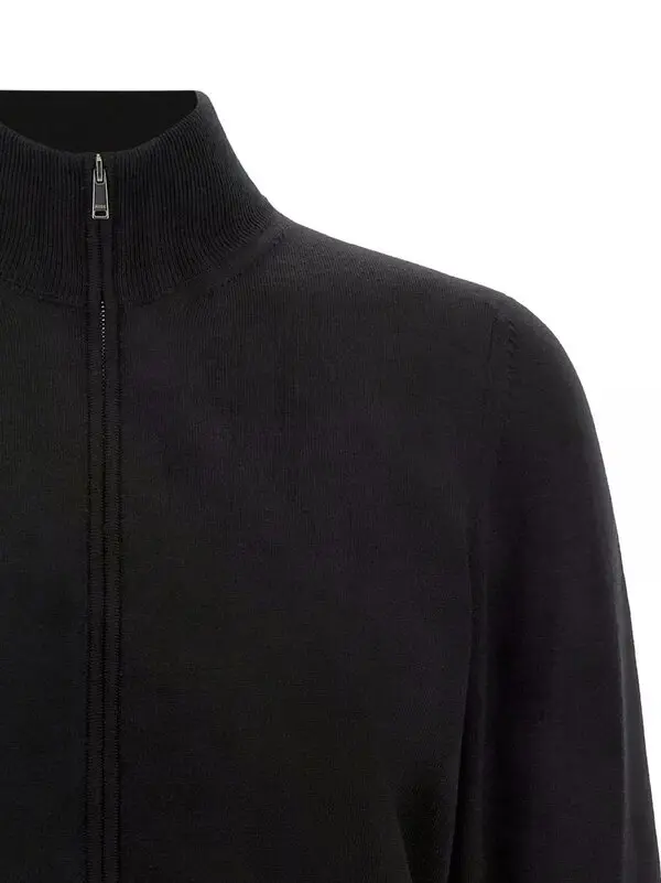 BOSS Merino Wool Zip-up Sweater
