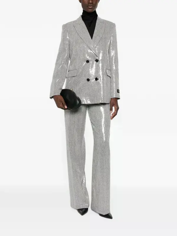 ERMANNO FIRENZE Sequin-embellished Double-breasted Blazer
