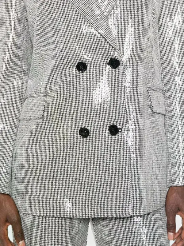 ERMANNO FIRENZE Sequin-embellished Double-breasted Blazer