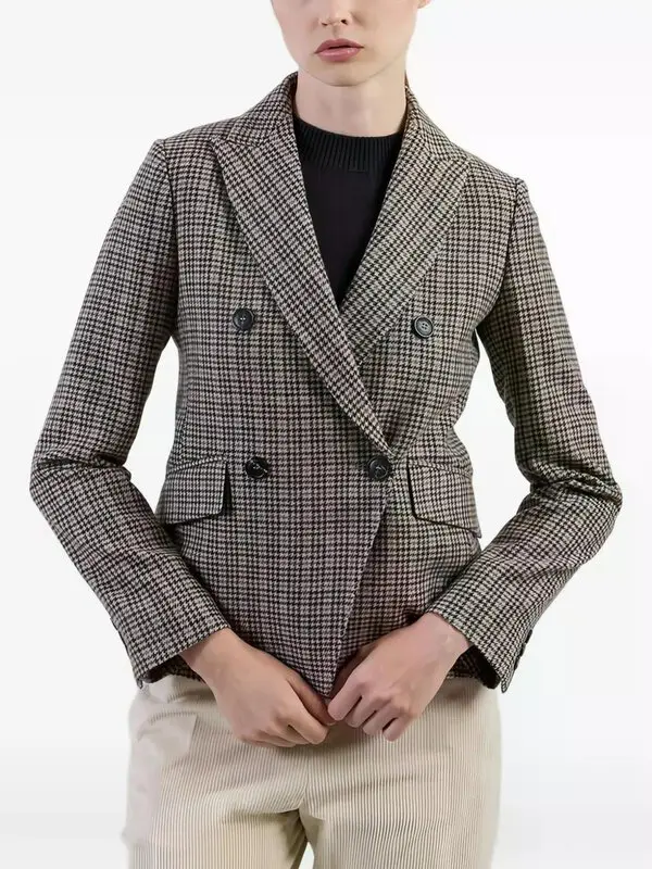 Eleventy Houndstooth Double-breasted Blazer