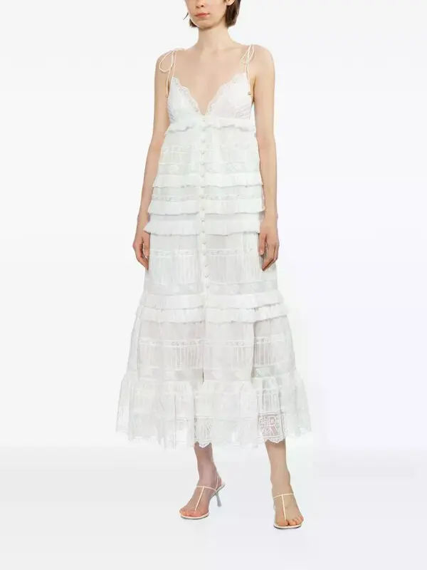 Zimmermann Ruffled Lace-trim Dress