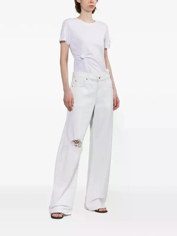 Helmut Lang Distressed Bootcut Jeans