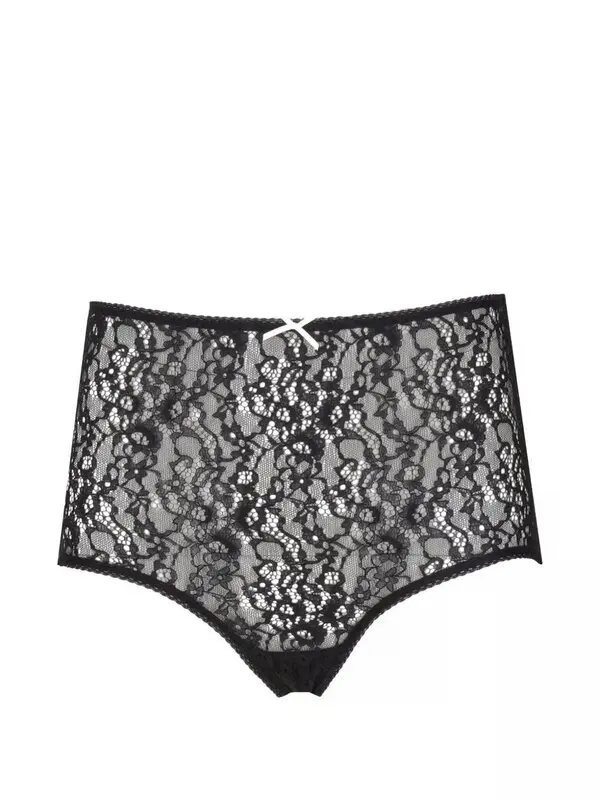 LAURA URBINATI Lace-panel Briefs - Black
