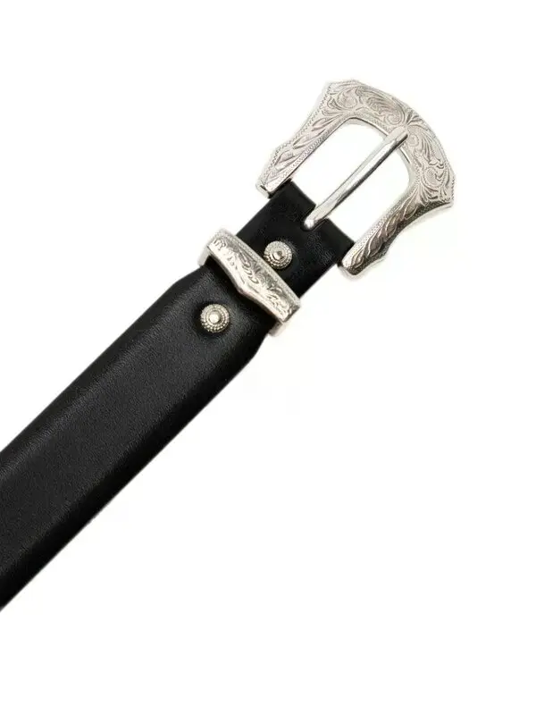 Toga Engraved-buckle Leather Belt