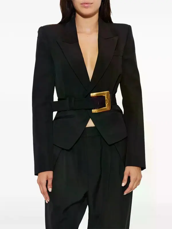 Balmain Belted Wool Blazer