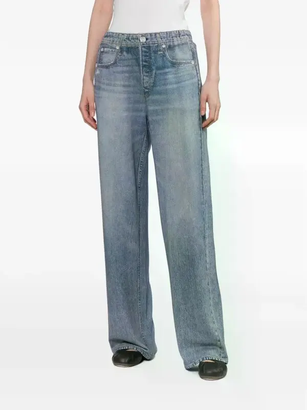 Rag & Bone Faded Wide-leg Trousers